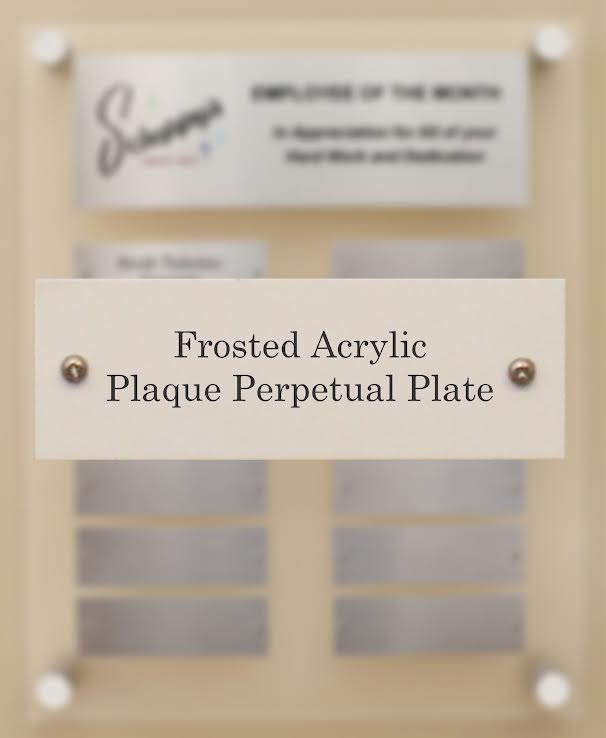 Individual Perpetual Plate for Frosted Acrylic Plaques - Schoppy's ...