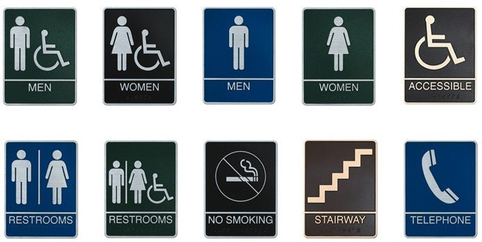 ADA Metal Plaques - Aluminum 6 x 8 - Schoppy's Since 1921