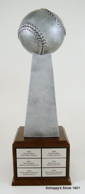 Baseball Championship Large Resin Trophy On Perpetual Base - Schoppy's ...