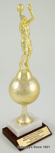 Basketball Push Shot Trophy on Basketball Riser - Schoppy's Since 1921