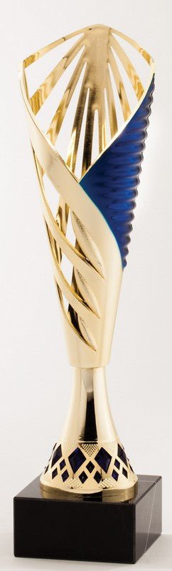 Blue and Gold Cut out Trophy Cup on Black Marble Base - Schoppy's Since ...