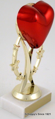 Heart Trophy on Six-Star Riser - Schoppy's Since 1921