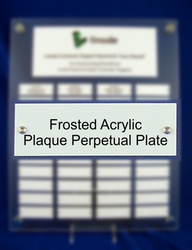 Individual Perpetual Plate for Frosted Acrylic Plaques - Schoppy's ...