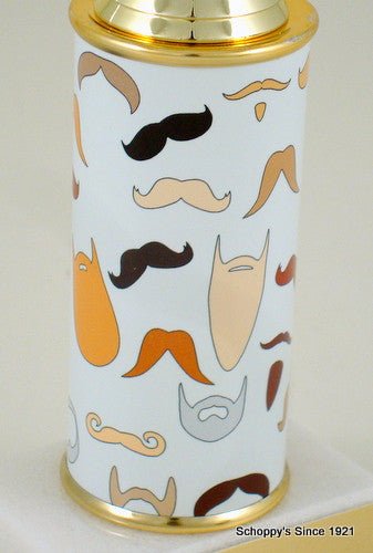 Mustache Achievement Trophy on Original Metal Roll Column - Schoppy's ...