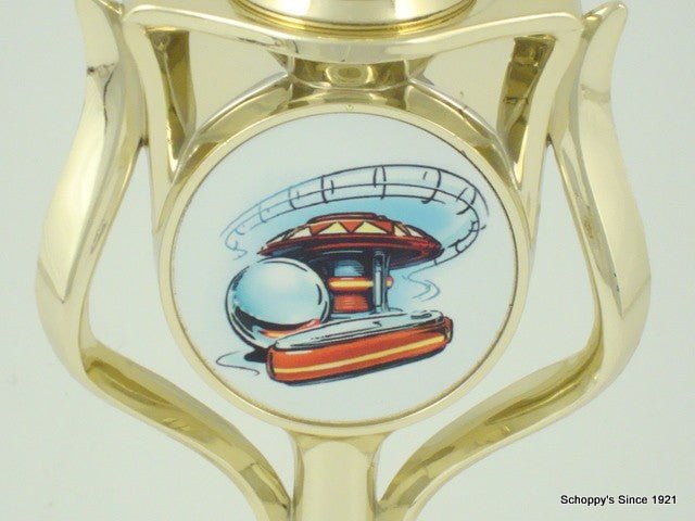 Pinball Trophy with Logo in Riser - Schoppy's Since 1921