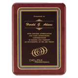 Rosewood Piano Finish Plaque with Black Border Texture Plate - Schoppy ...